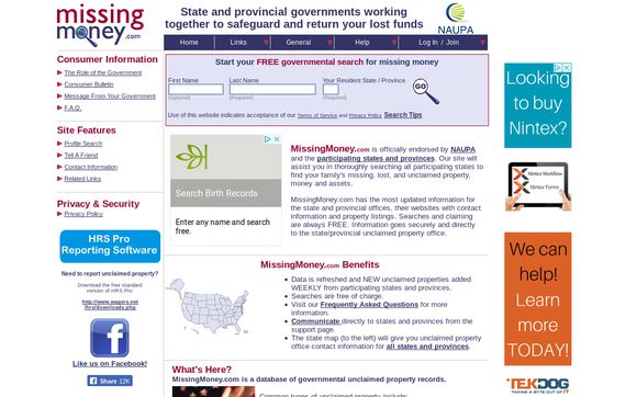 Missingmoney Reviews - 1 Review of Missingmoney.com | Sitejabber